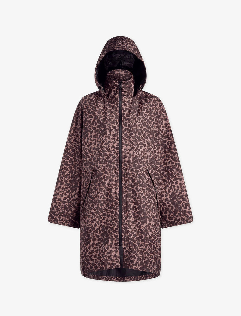 Varley Cavanagh Rain Jacket In Copper Blurred Animal | CLOSET Singapore